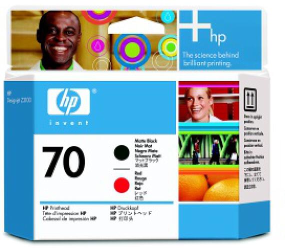 Dotaz k produktu HP no 70 černá a červená tisková hlava, C9409A ...