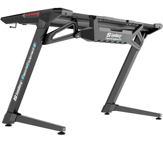 Sandberg herní stůl, Fighter Gaming Desk 2, černý (640-93) | ONLINESHOP.cz