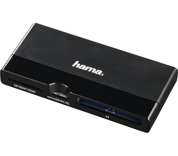 Hama multi čtečka karet USB 3.0 pro SD/mSD UHS-II/CF karty, černá ...