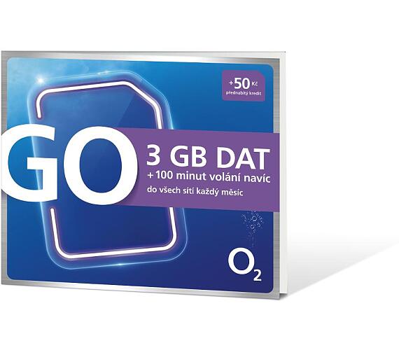 Předplacená karta GO O2 GO SIM 3GB + 100 minut | OnlineShop.cz