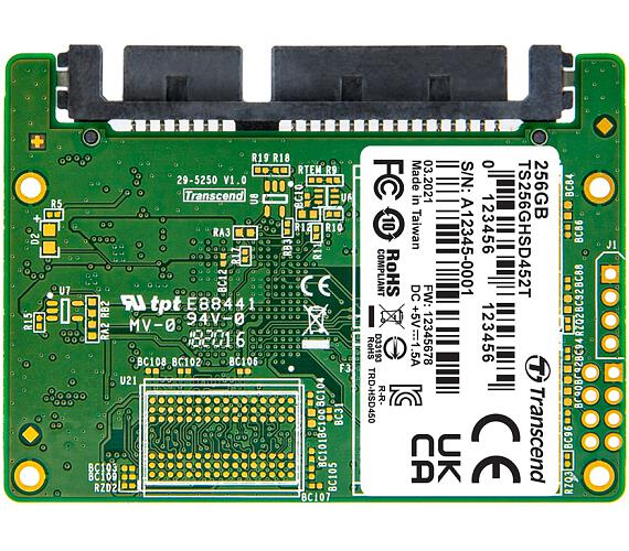 Recenze TRANSCEND HSD452T-I 256GB Industrial Half-Slim (3K P/E) SSD ...