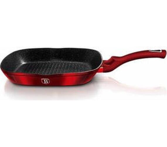 Grilovací pánev s odnímatelnou rukojetí BERLINGERHAUS Burgundy Metallic Line BH-1947, 28 cm ...