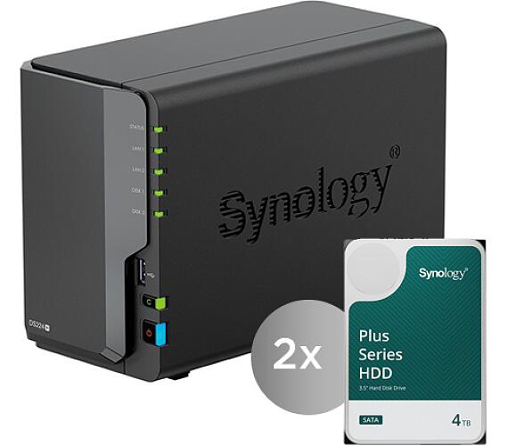 Synology DiskStation DS224+, 2-bay NAS, včetně 2ks HDD 4TB (HAT3300-4T ...