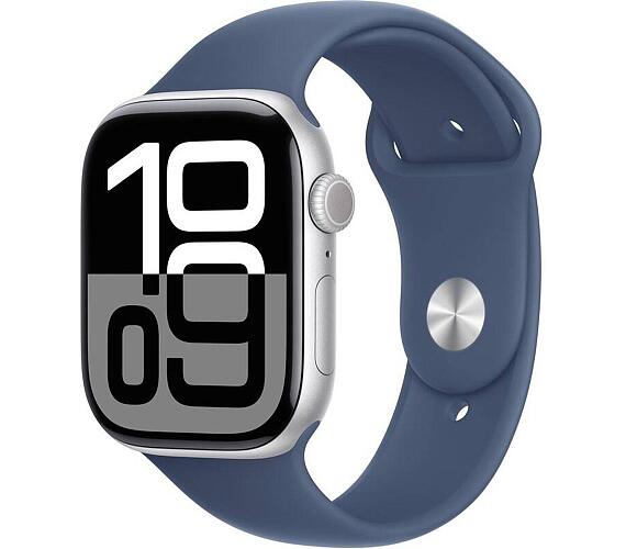 Chytré hodinky Apple Watch S10 CELL 46mm, Silver/Denim | OnlineShop.cz