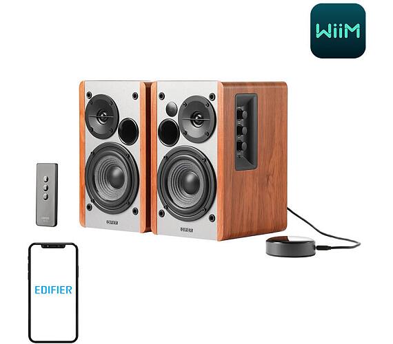 Reproduktory 2.0 Edifier R1280T s WiiM Mini (hnědé) | OnlineShop.cz