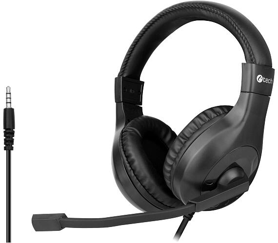 Sluchátka k PC C-TECH MHS-05, 3,5mm jack, černá | OnlineShop.cz