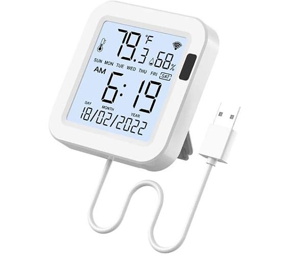 Smart senzor teploty a vlhkosti MOES WSS-FL-TH16-WH WiFi Tuya ...