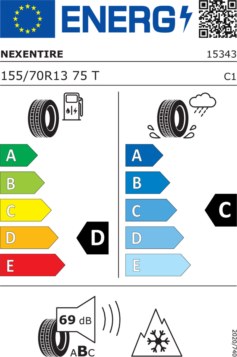Celoroční pneu NEXEN 155/70 R 13 75T N'BLUE 4SEASON TL M+S 3PMSF ...