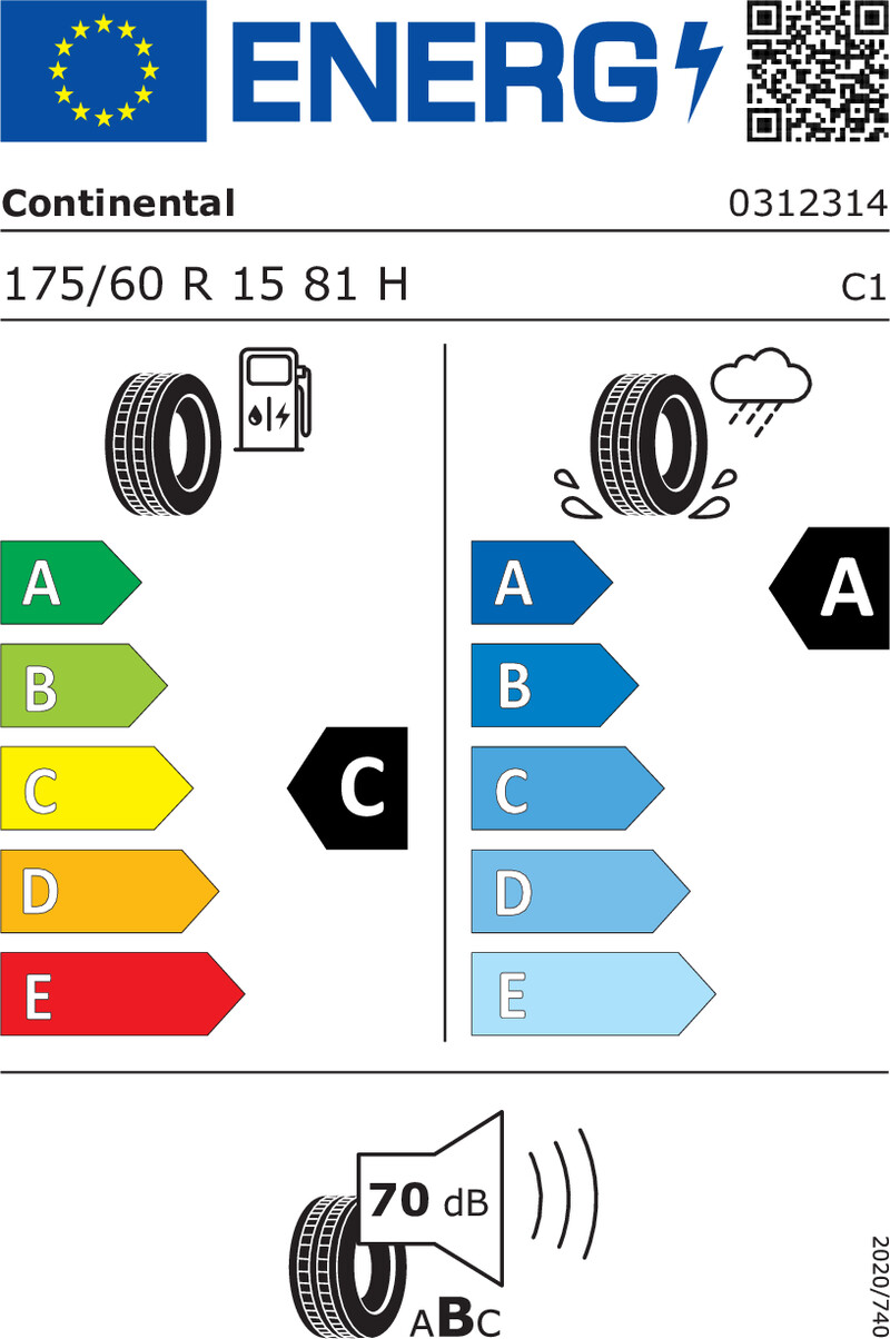 Letní pneu CONTINENTAL 175/60 R 15 81H ULTRA CONTACT TL | OnlineShop.cz