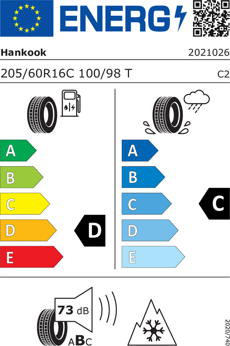 Zimní pneu HANKOOK 205/60 R 16 100/98T RW12_ICEPT_LV TL C M+S 3PMSF ...
