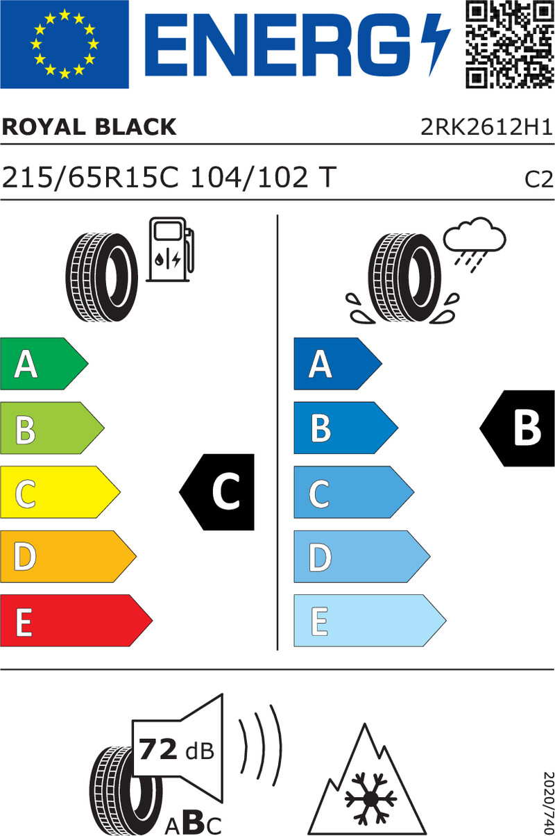 Celoroční pneu ROYAL BLACK 215/65 R 15 104/102T ROYAL VAN A/S TL C M+S ...