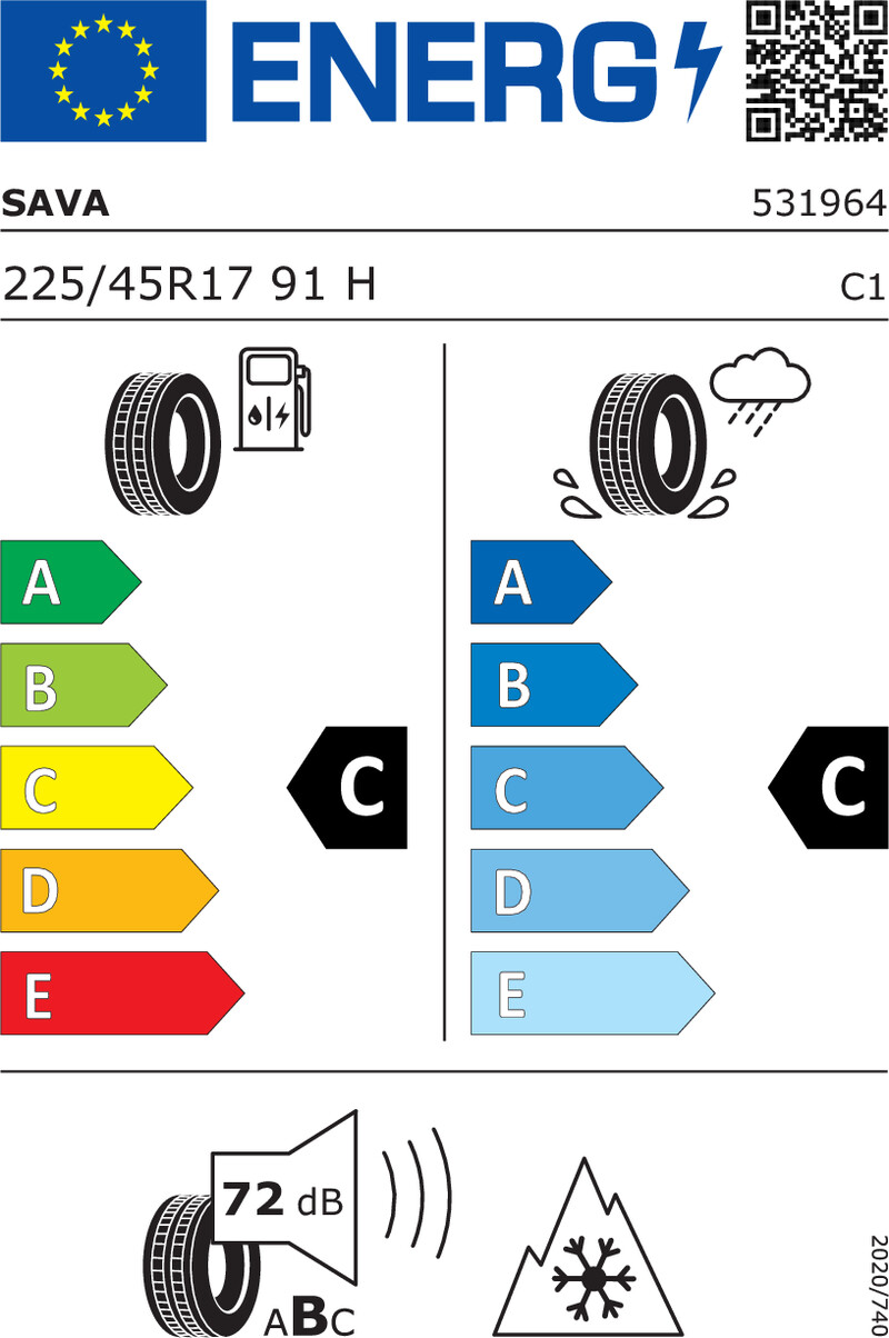 Zimní pneu SAVA 225/45 R 17 91H ESKIMO_HP2 TL M+S 3PMSF FP | OnlineShop.cz