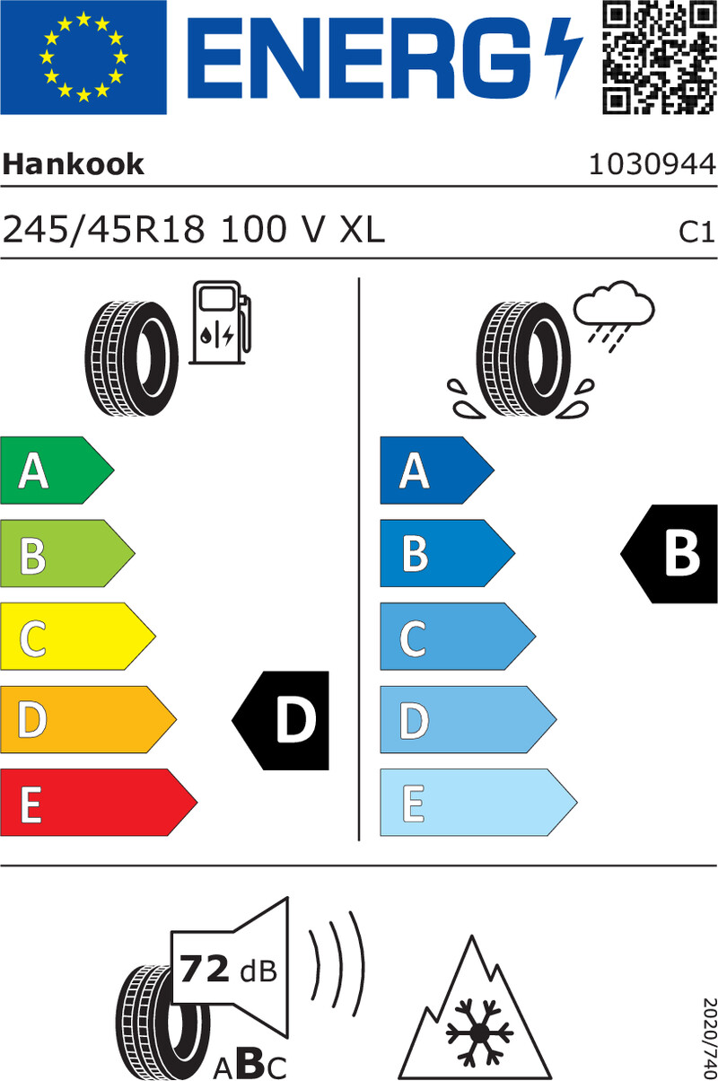 Zimní pneu HANKOOK 245/45 R 18 100V W330B_ICEPT_EVO3_HRS TL XL HRS M+S ...